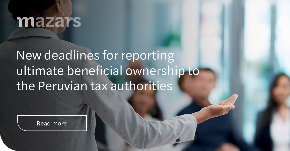 New deadlines for reporting ultimate beneficial ownership to the ...